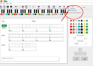 Notate - Computer keyboard as MIDI keyboard - Figurenotes